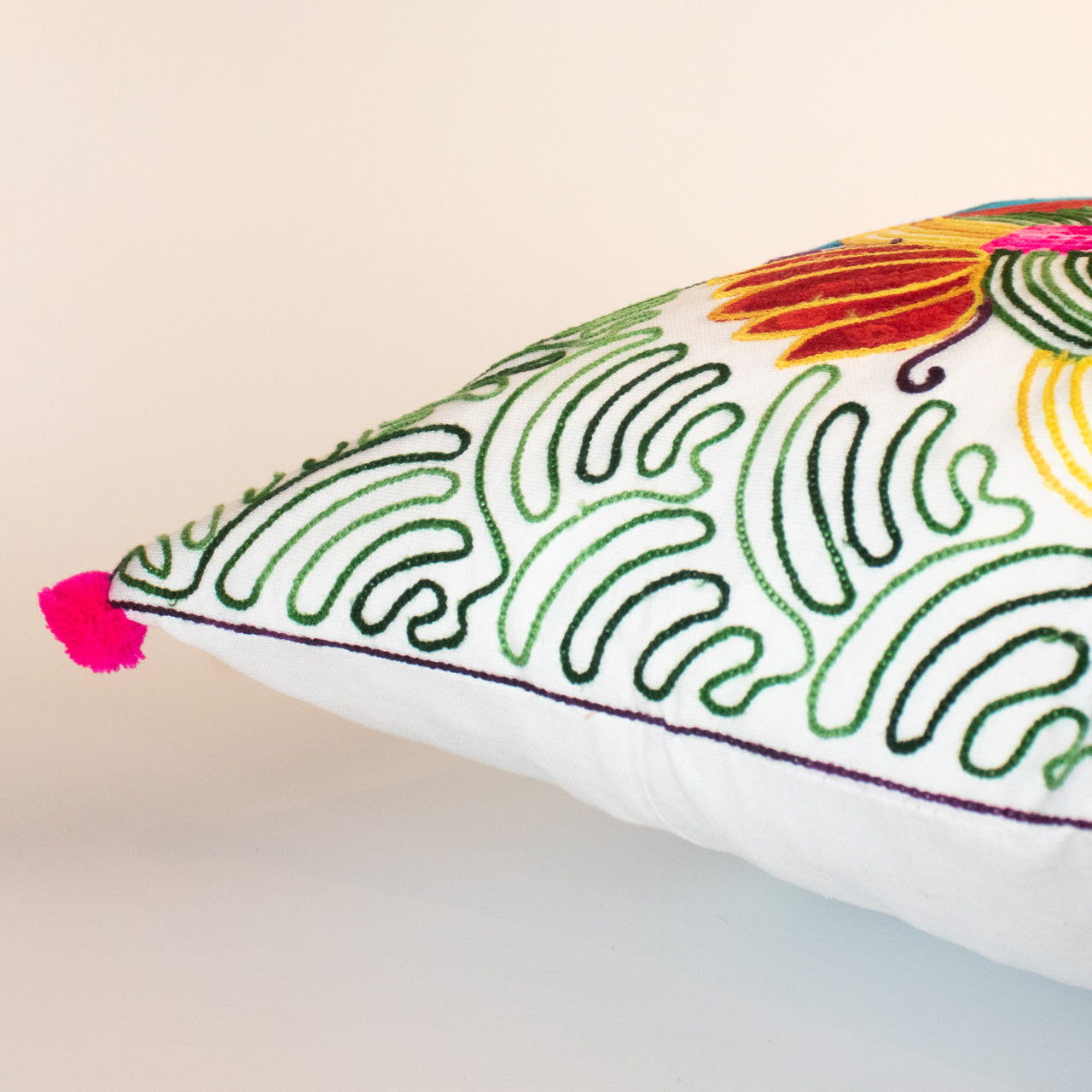 Handcrafted Lotus Cushion – Big Blue