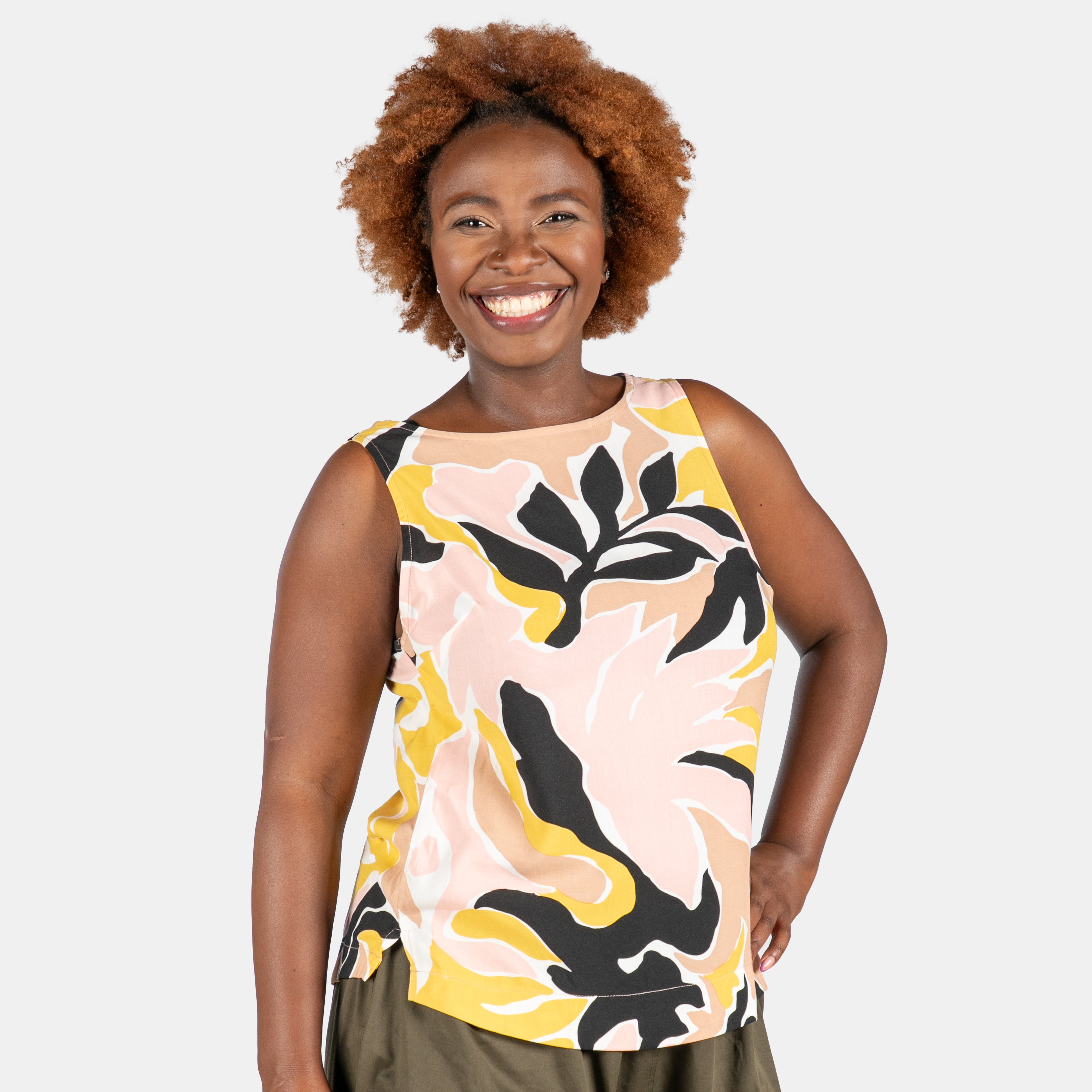 Ladies' Meme Dart Top - Pink – Big Blue