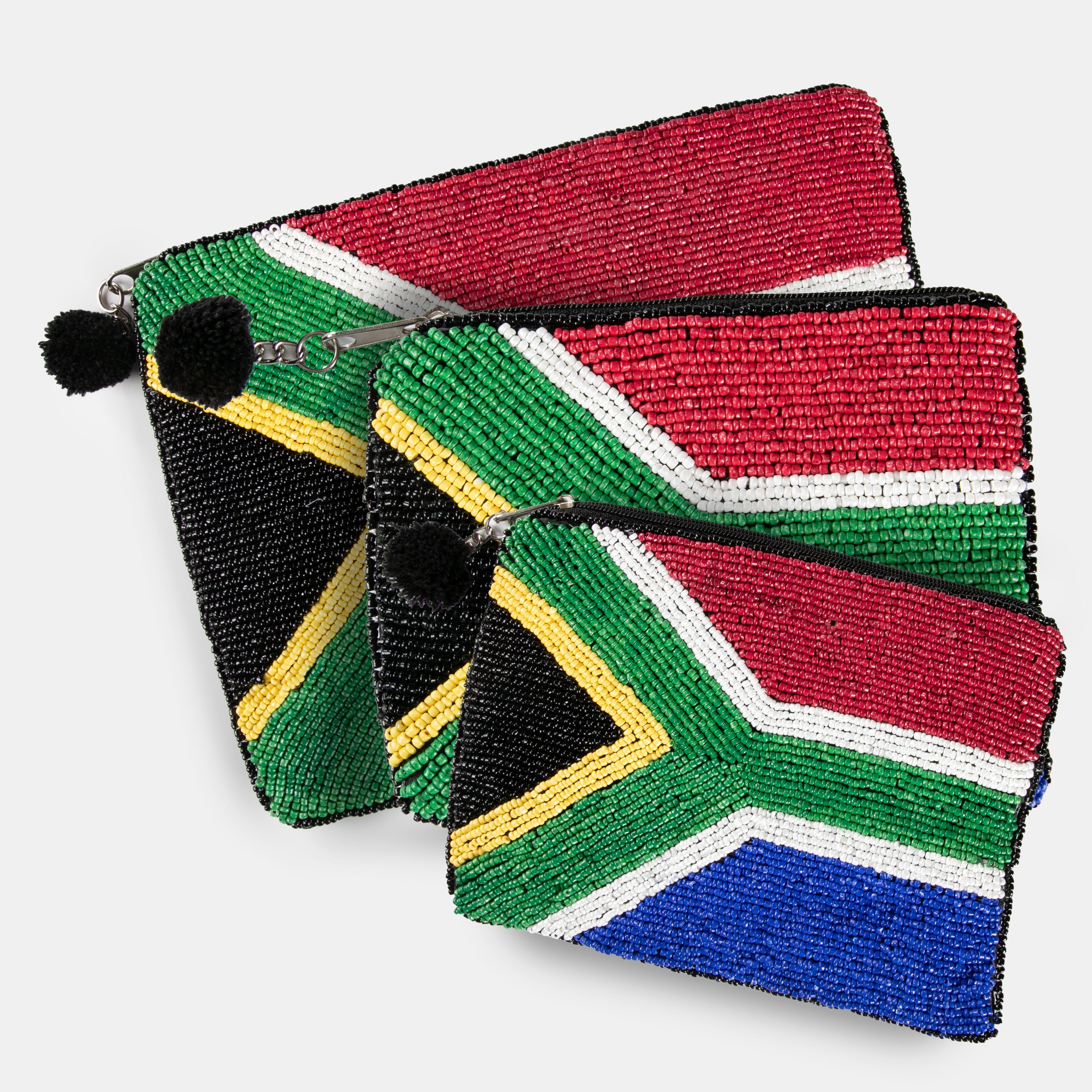South African Flag Beaded Purse - Medium – Big Blue